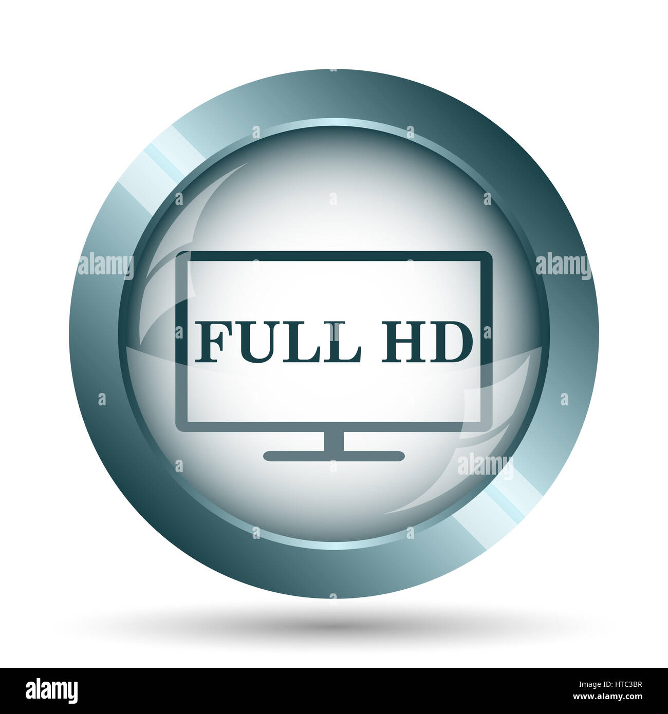 Full HD icon. Internet button on white background Stock Photo - Alamy