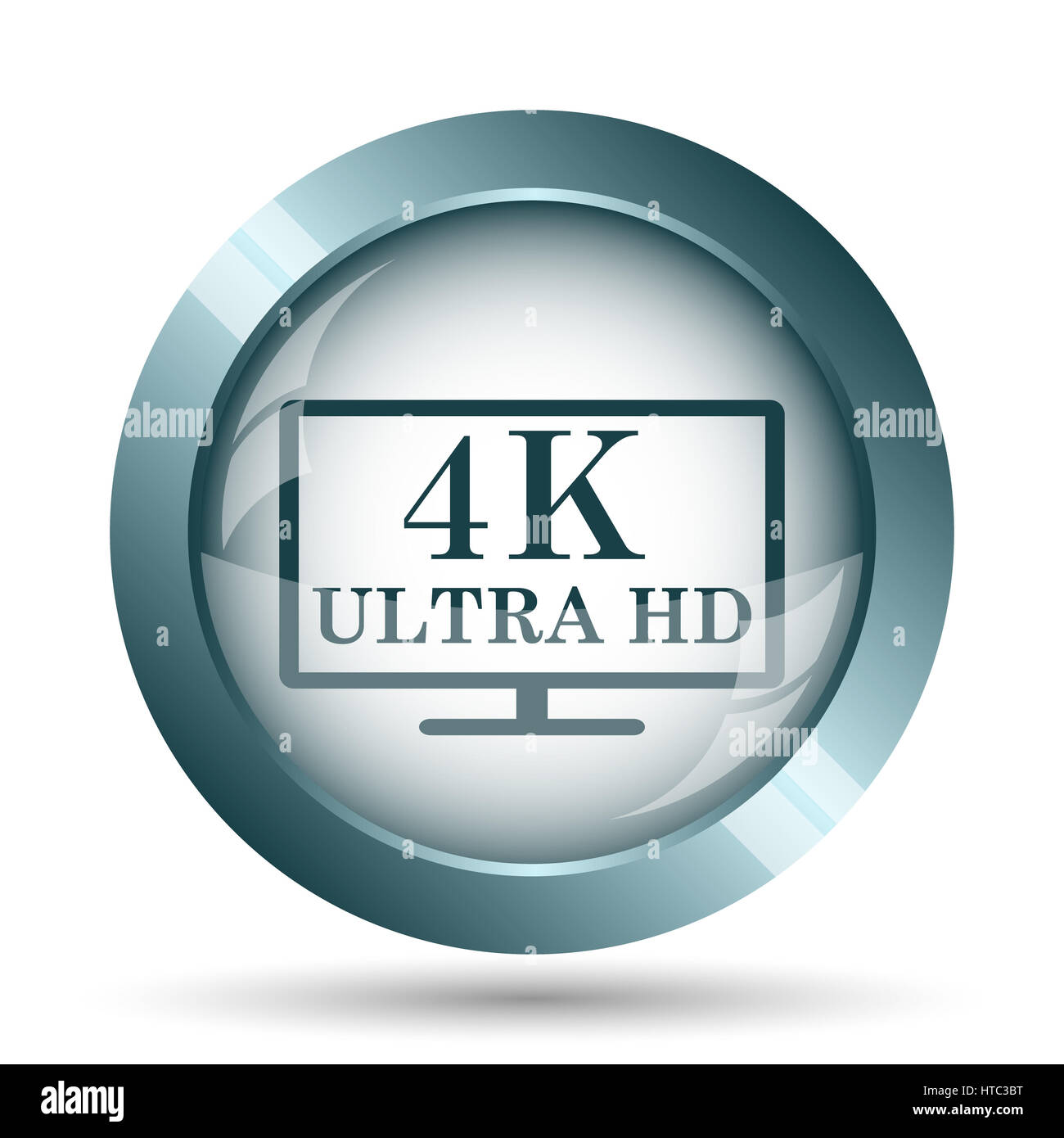 4K ultra HD icon. Internet button on white background Stock Photo - Alamy
