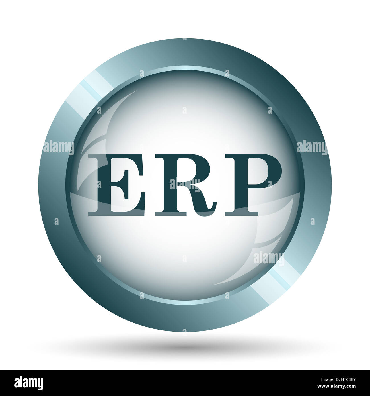 ERP icon. Internet button on white background Stock Photo - Alamy