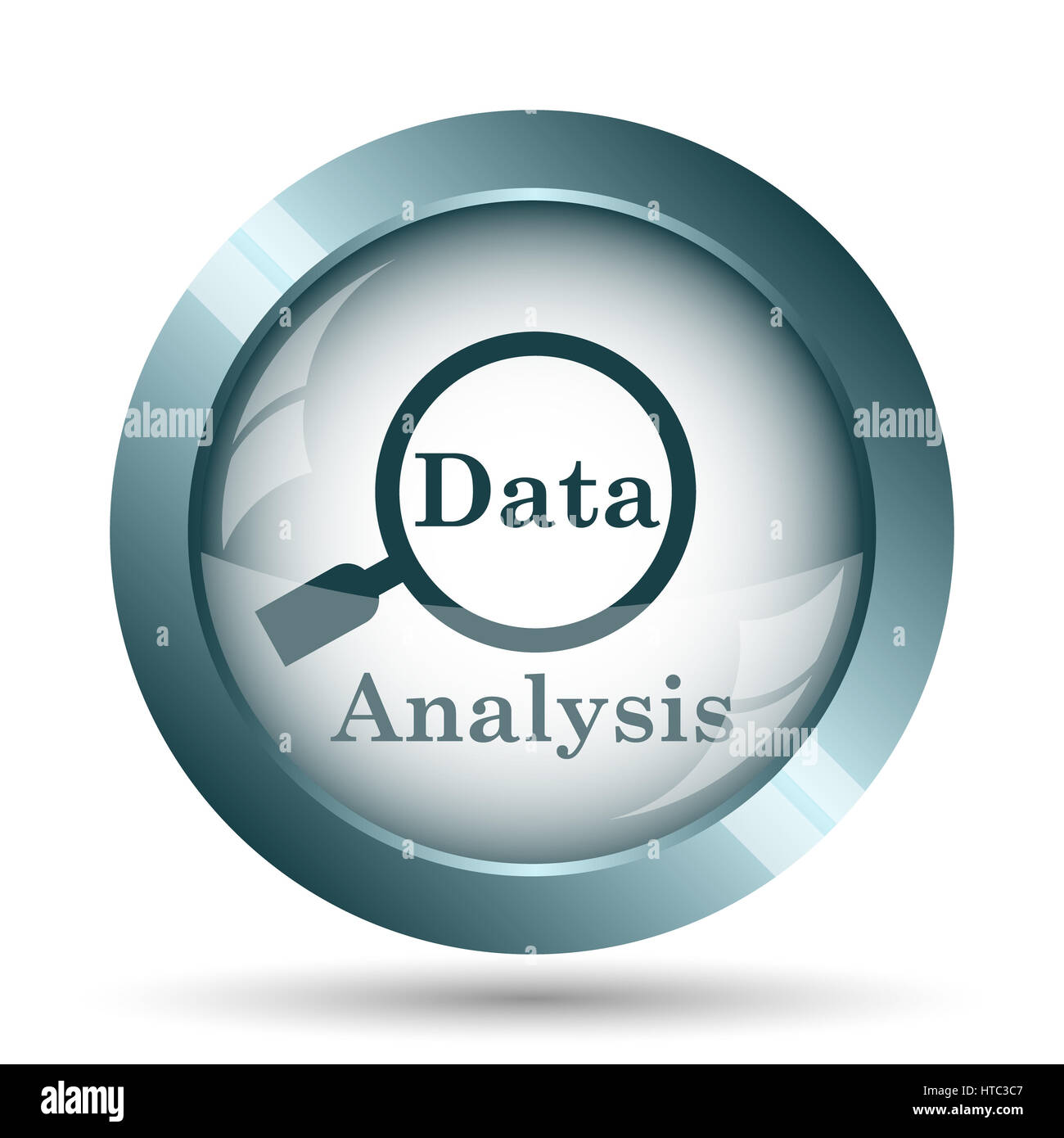Data analysis icon. Internet button on white background Stock Photo - Alamy