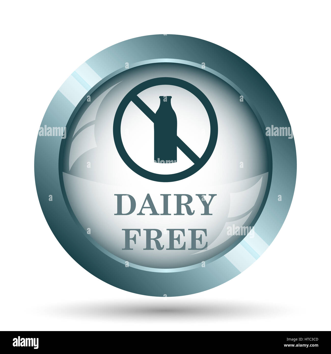 Dairy free icon. Internet button on white background Stock Photo - Alamy