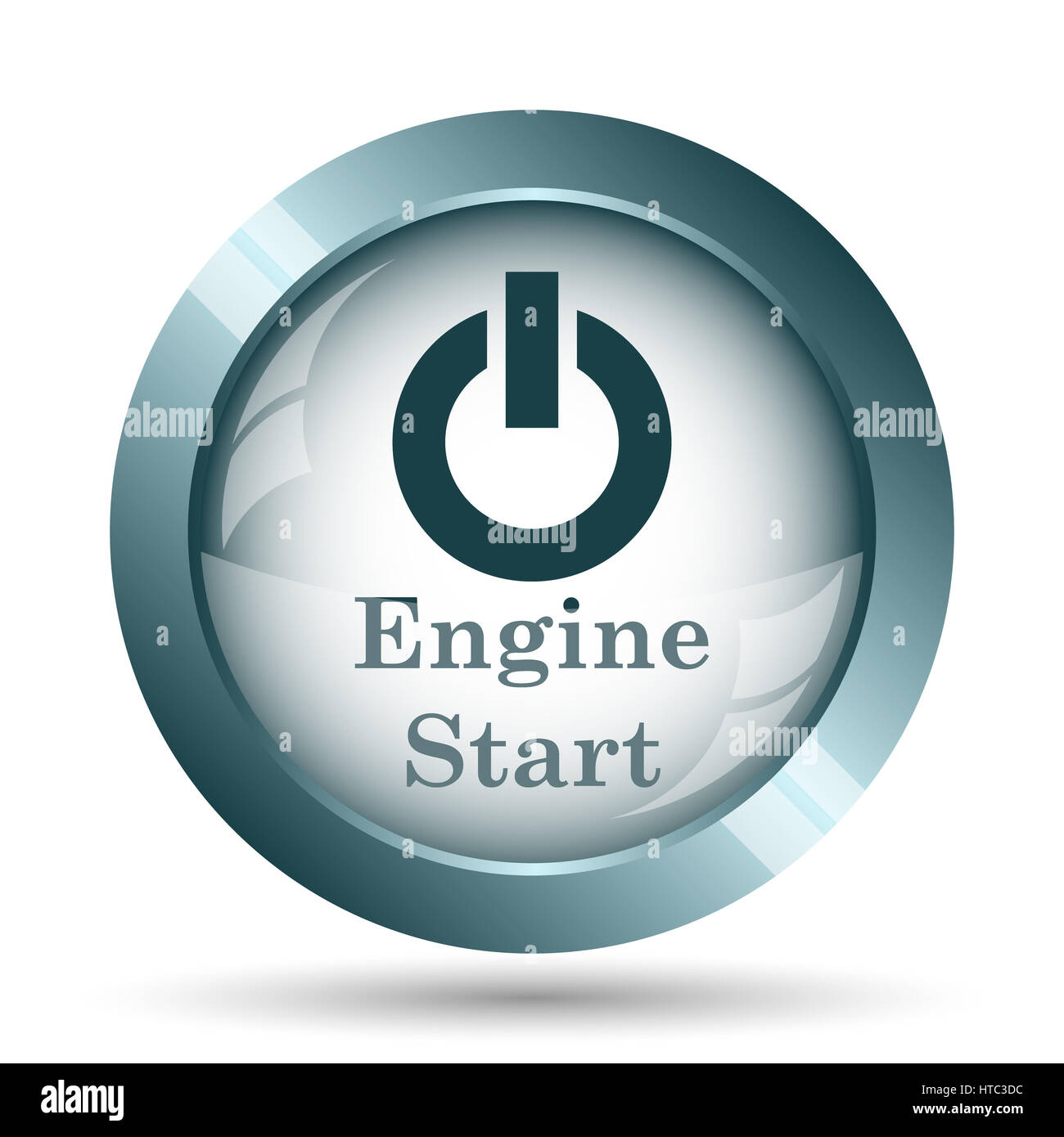 Engine start icon. Internet button on white background Stock Photo - Alamy