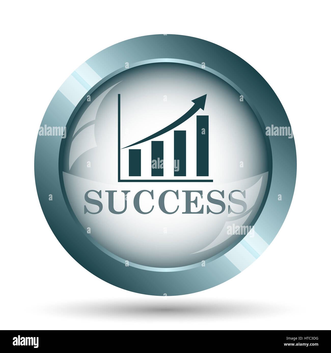 Success icon. Internet button on white background Stock Photo - Alamy