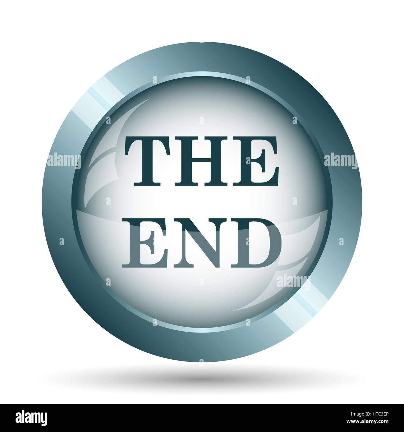 The End icon. Internet button on white background Stock Photo - Alamy