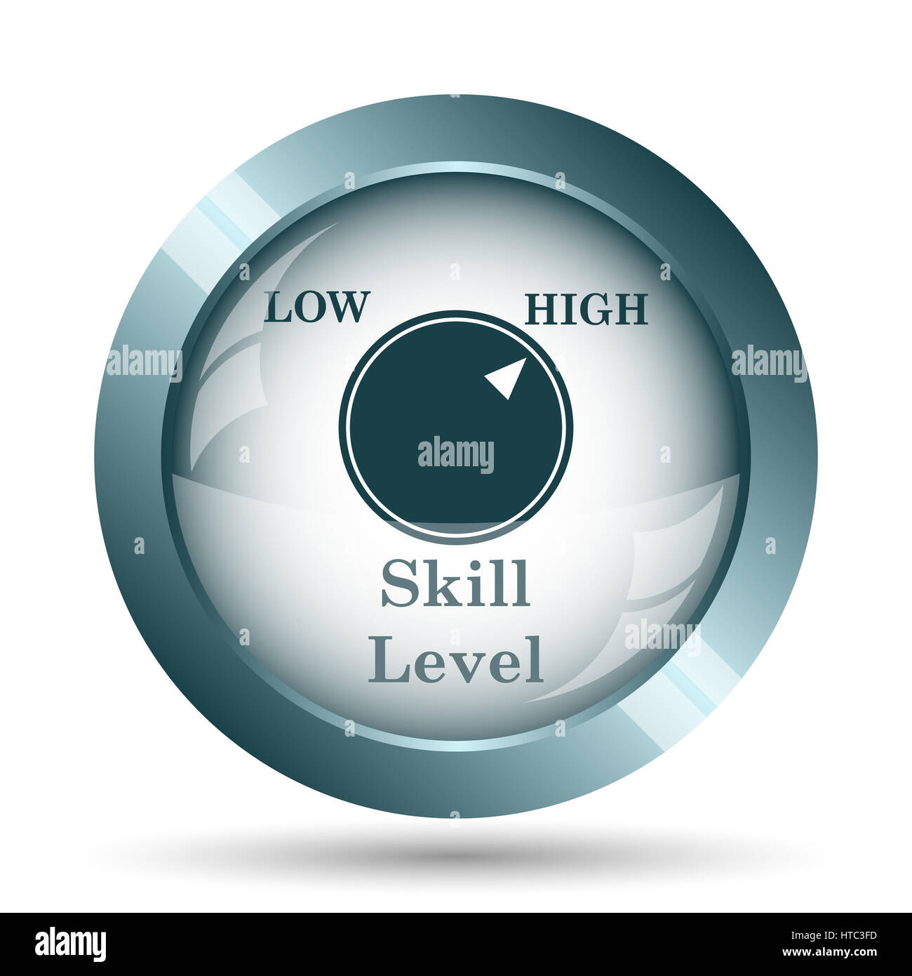 Skill level icon. Internet button on white background Stock Photo - Alamy