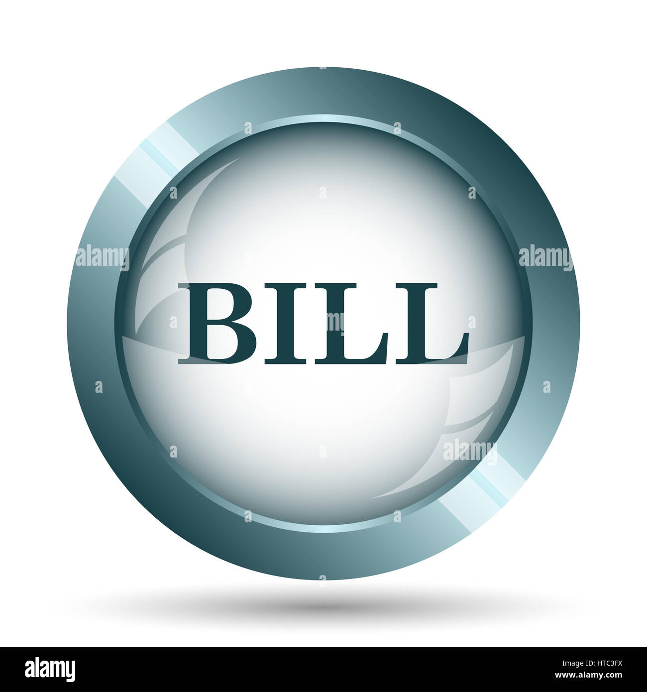 Bill icon. Internet button on white background Stock Photo - Alamy