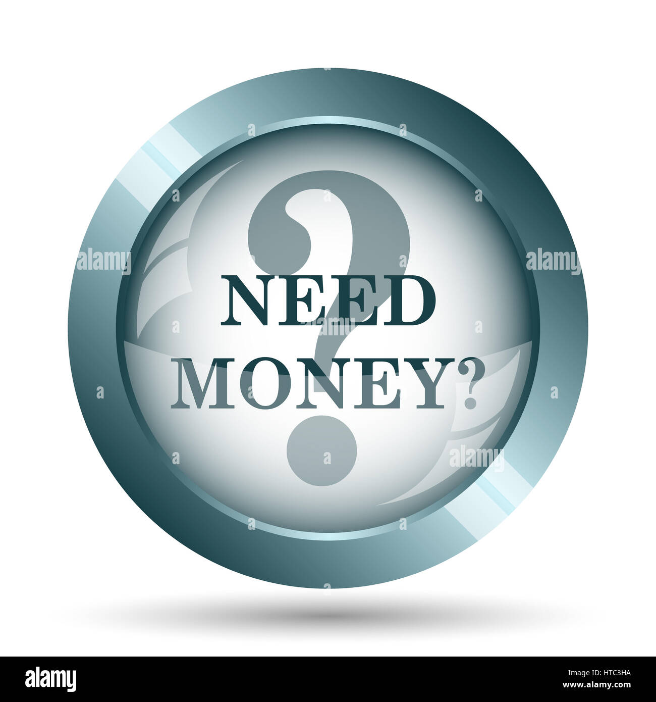 Need money icon. Internet button on white background Stock Photo - Alamy