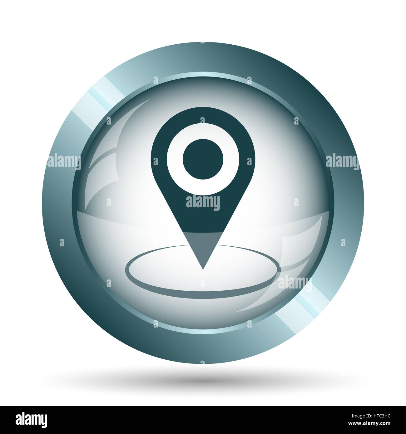 Pin location icon. Internet button on white background Stock Photo - Alamy