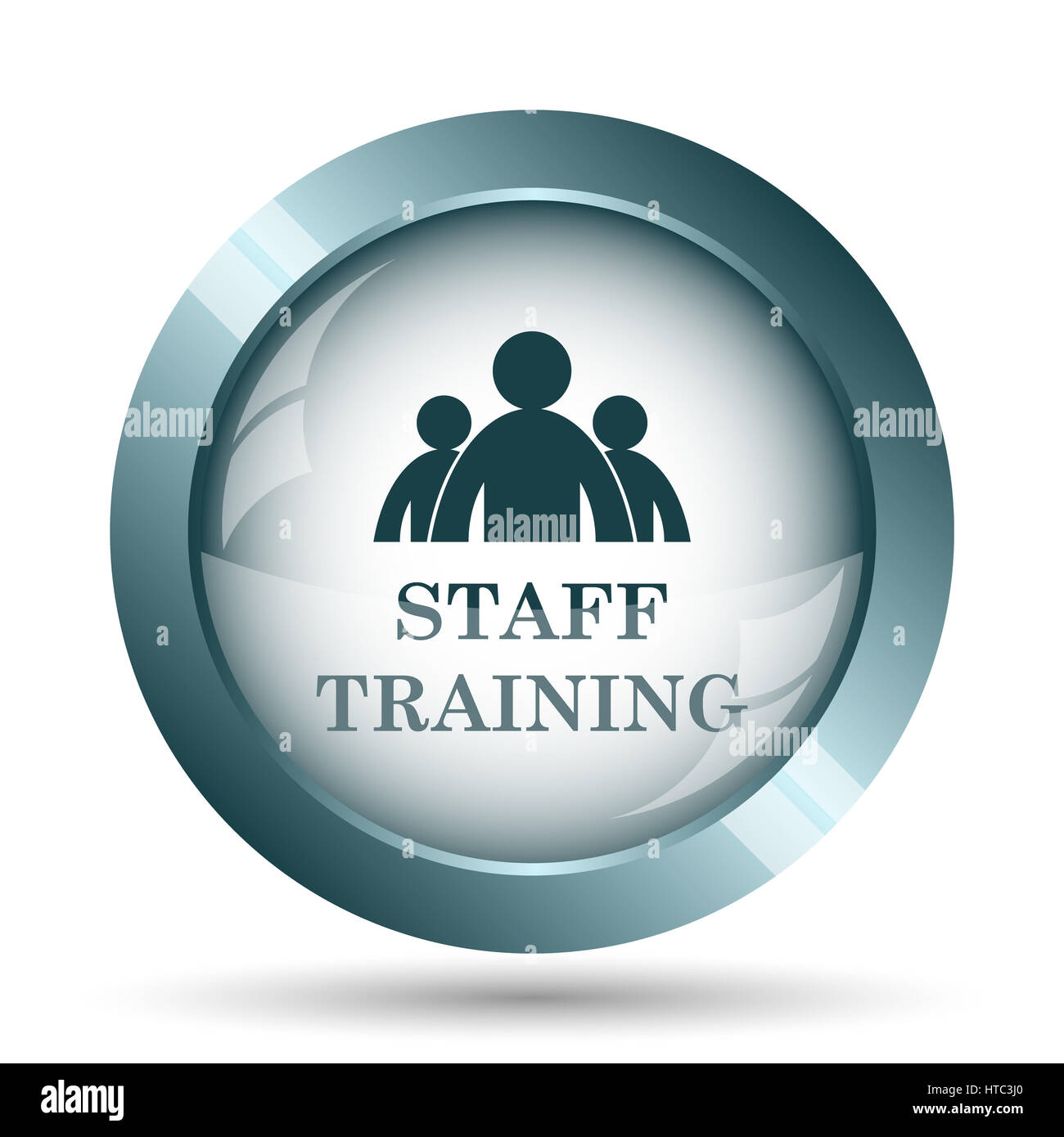 Staff training icon. Internet button on white background Stock Photo ...
