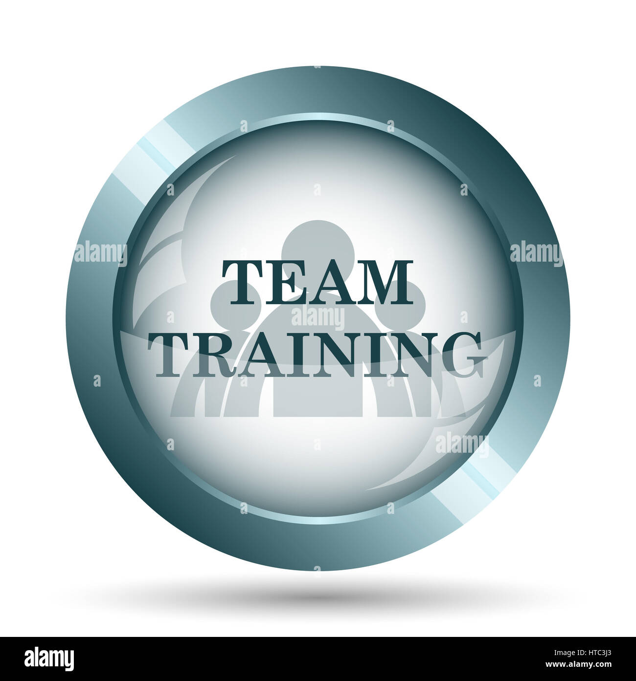 Team training icon. Internet button on white background Stock Photo - Alamy