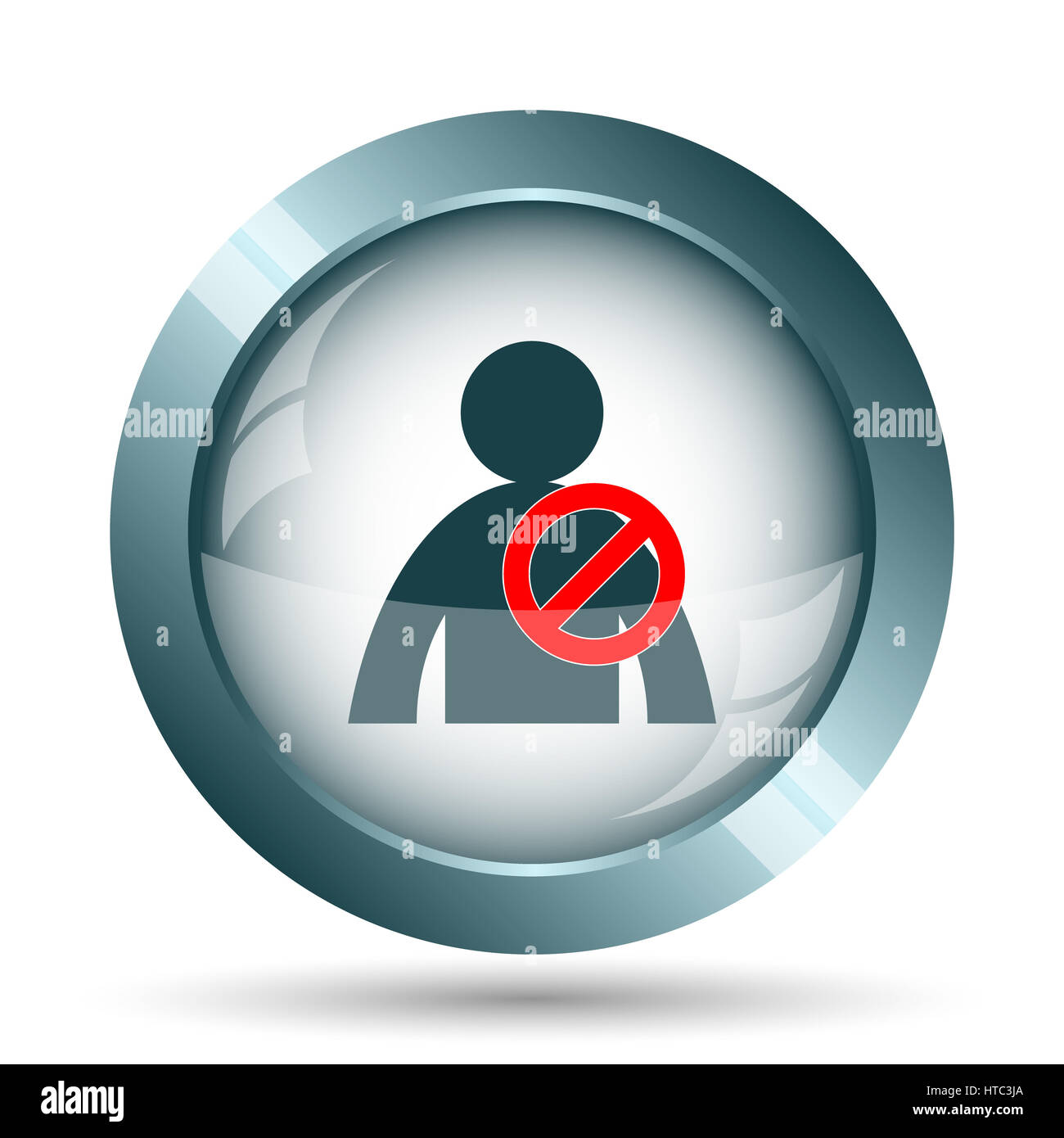 User offline icon. Internet button on white background Stock Photo - Alamy