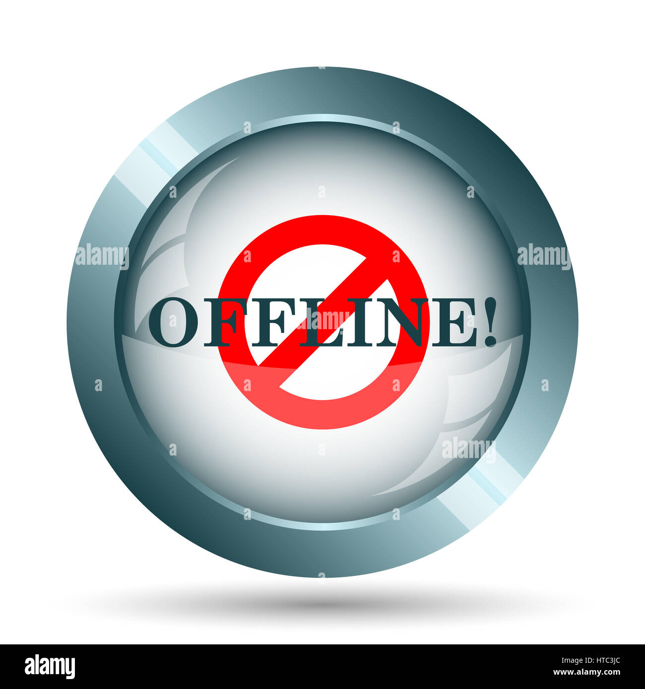 Offline icon. Internet button on white background Stock Photo - Alamy