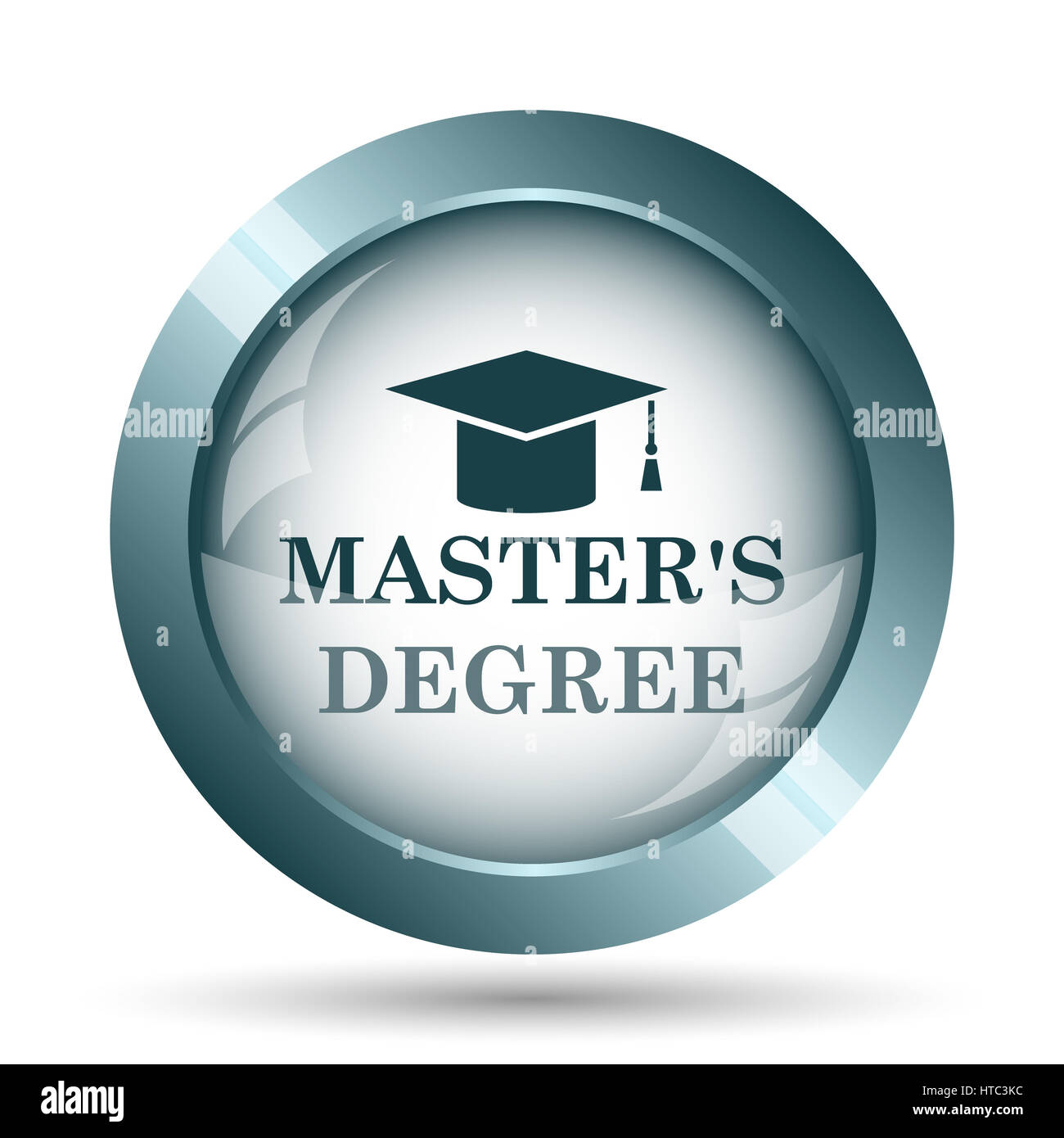 Master's degree icon. Internet button on white background Stock Photo ...