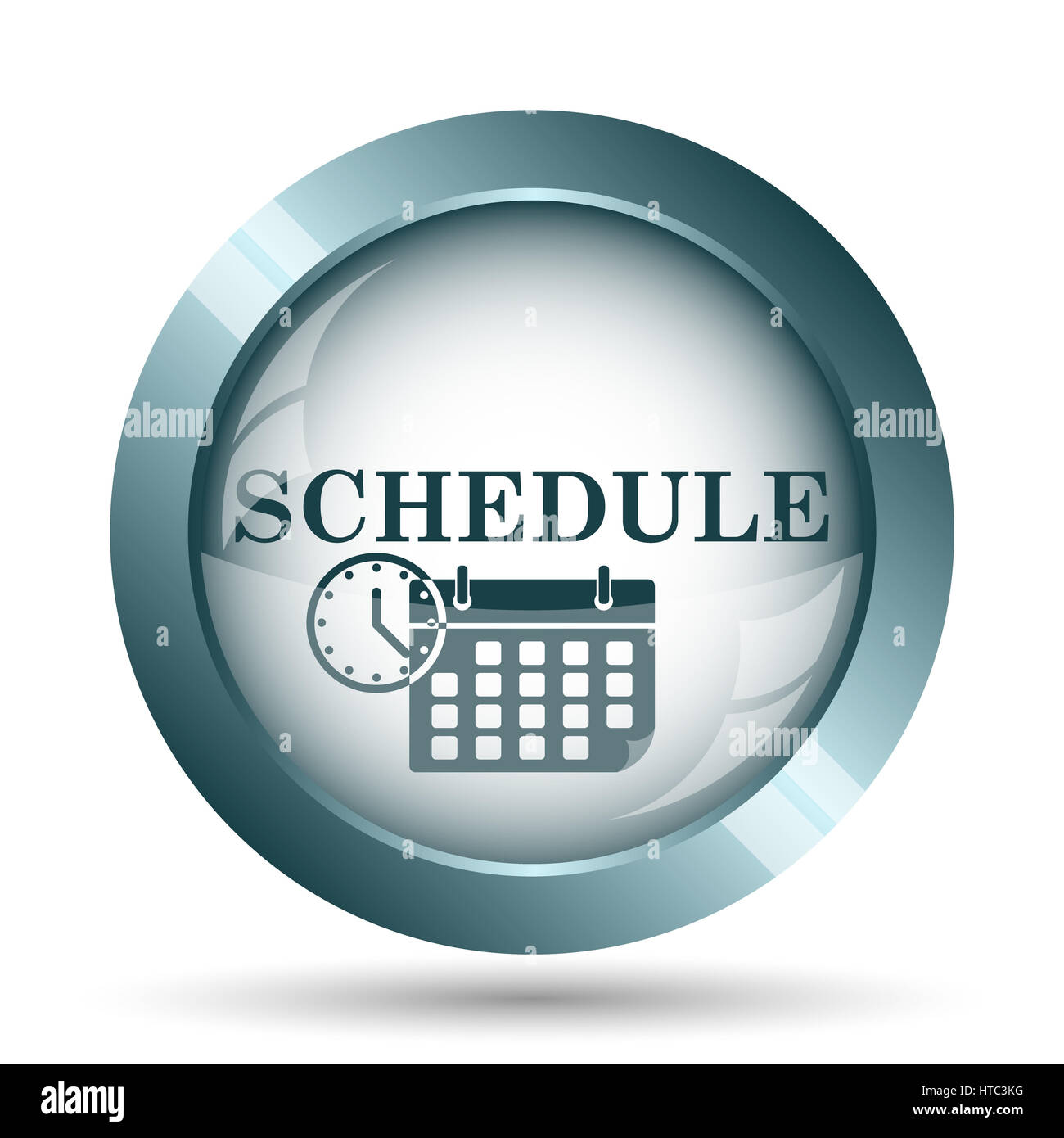 Schedule icon. Internet button on white background Stock Photo - Alamy