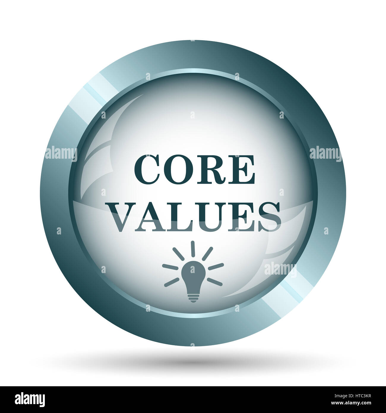 Core values icon. Internet button on white background Stock Photo - Alamy