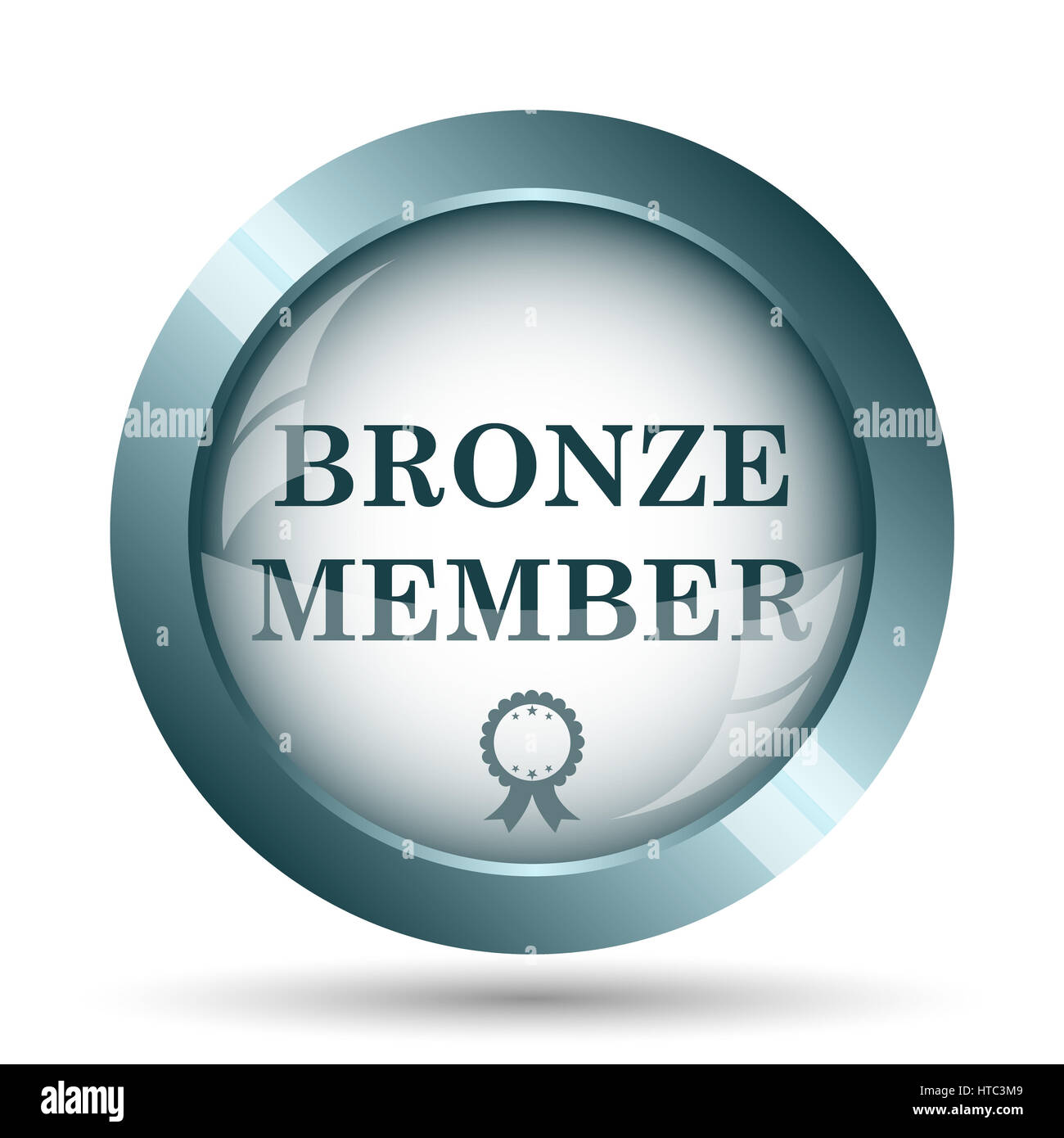 Bronze member icon. Internet button on white background Stock Photo - Alamy