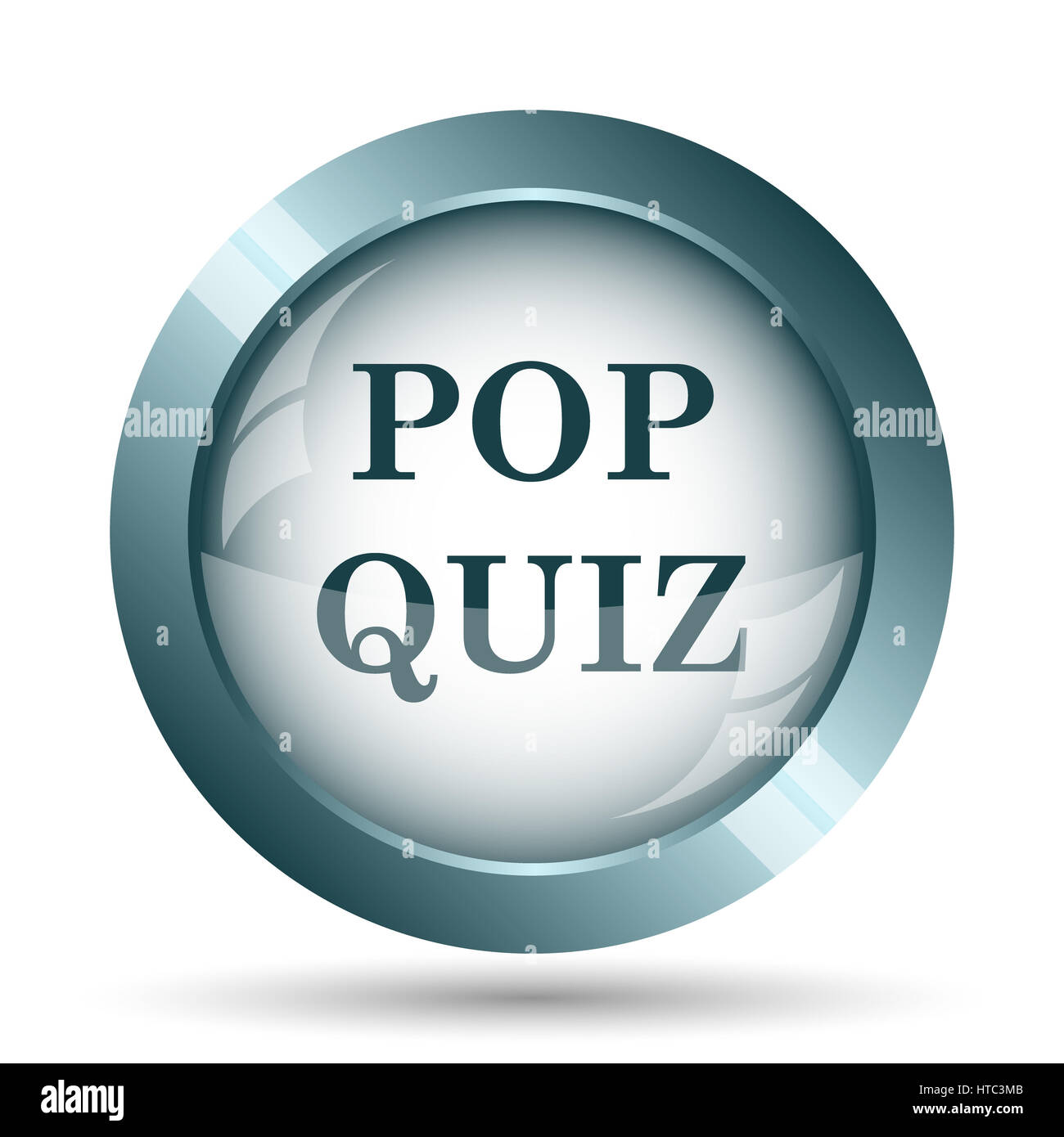 Pop quiz icon. Internet button on white background Stock Photo - Alamy
