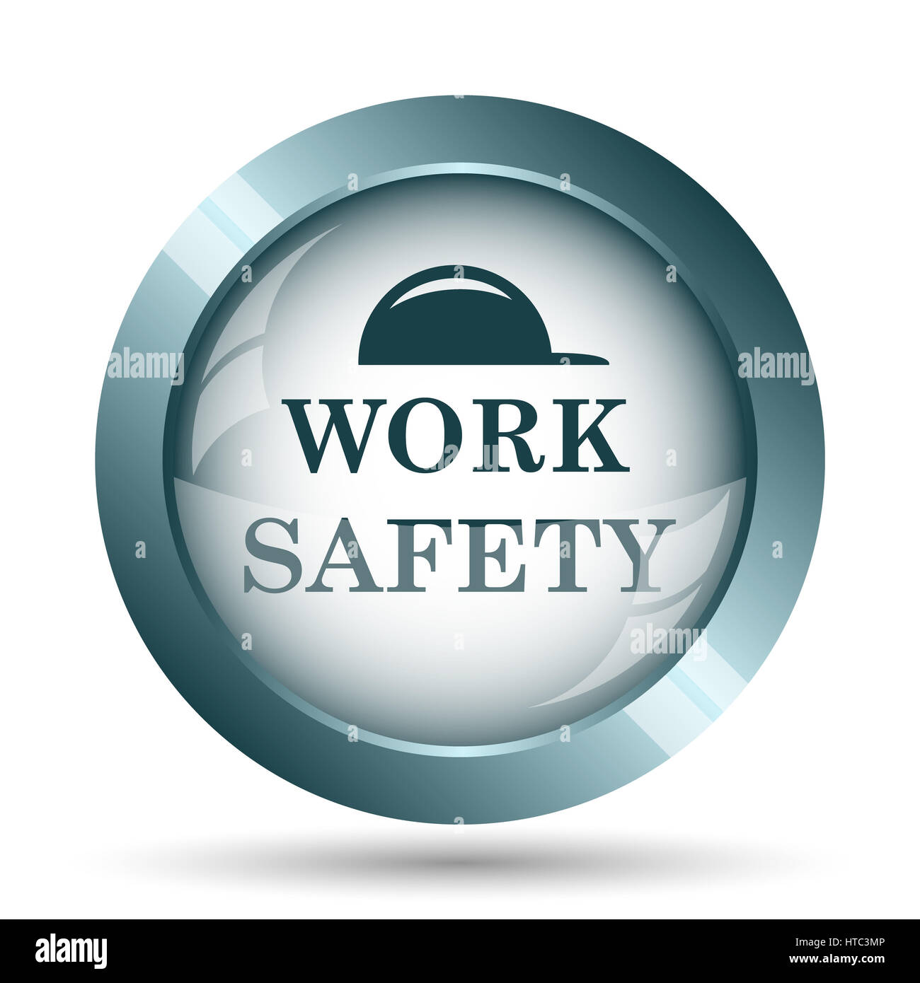 Work safety icon. Internet button on white background Stock Photo - Alamy