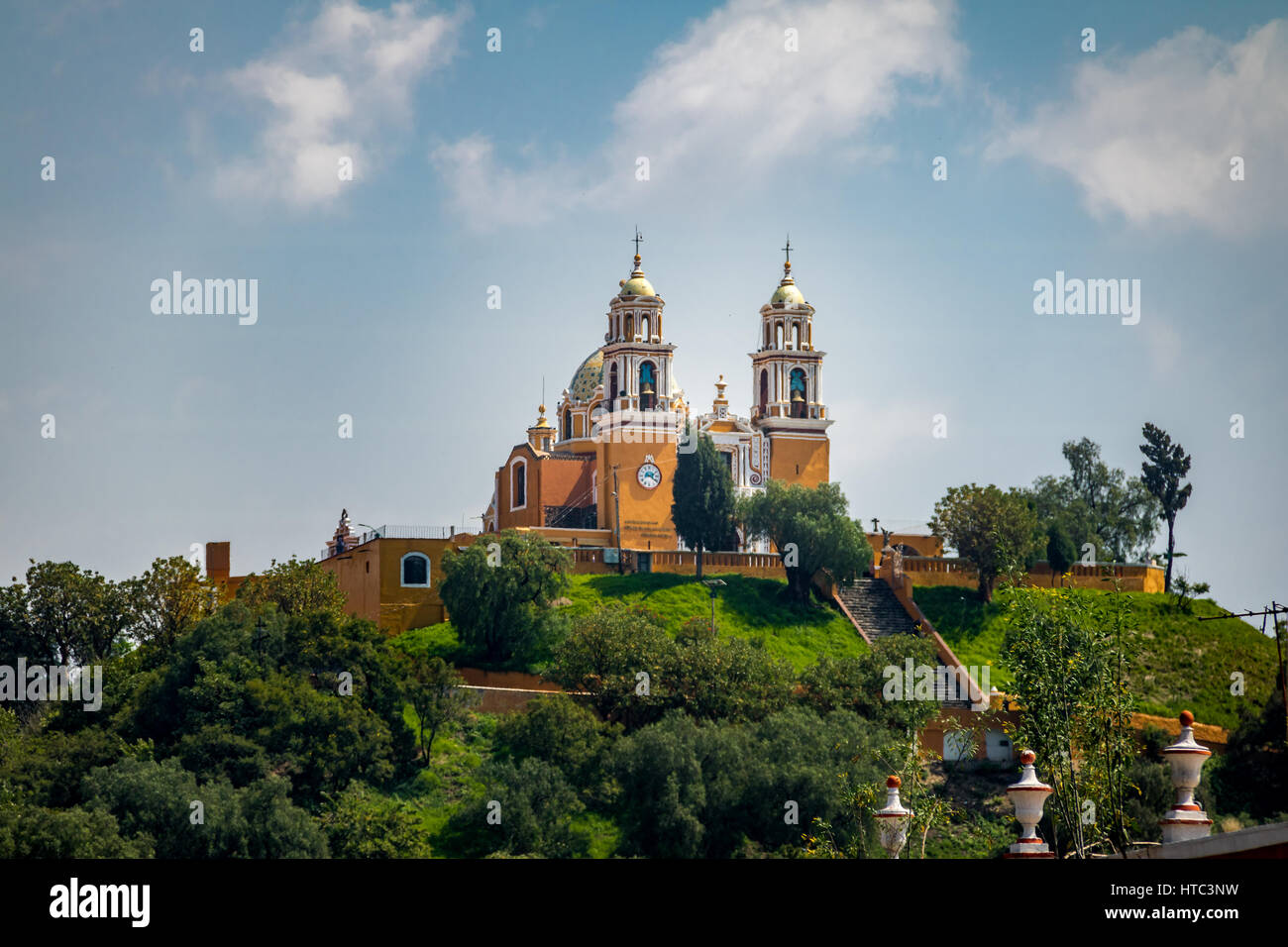 Church of Our Lady of Remedies at the top of Cholula pyramid - Cholula ...