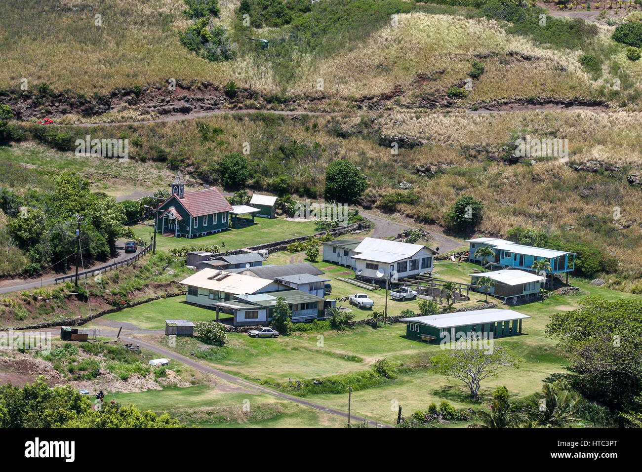 MAUI, HAWAII, MAY 2011: Rural area in Maui, Hawaii, with church and ...