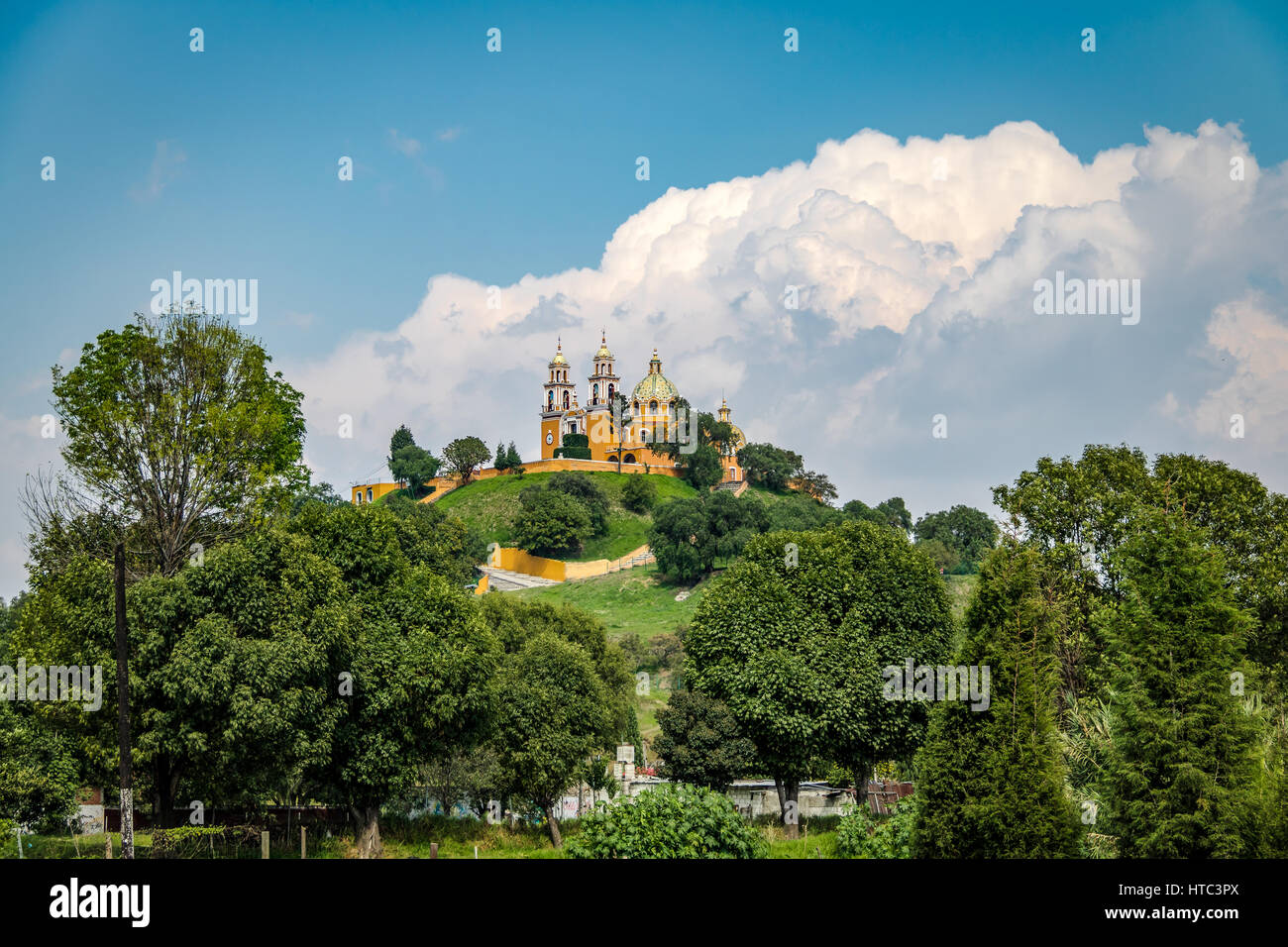 Church of Our Lady of Remedies at the top of Cholula pyramid - Cholula ...
