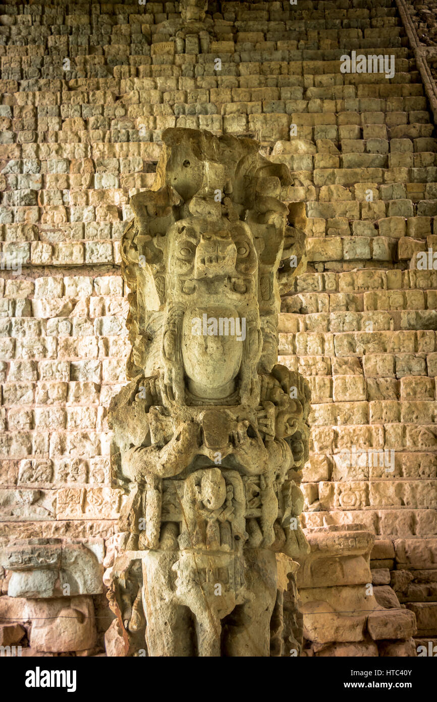 Hieroglyphic Staircase at Mayan Ruins - Copan Archaeological Site ...