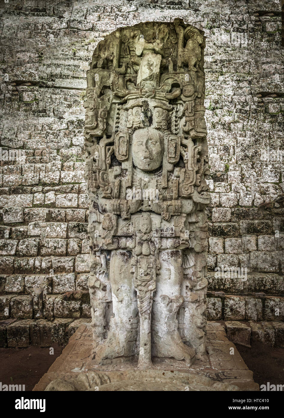 Hieroglyphic Staircase at Mayan Ruins - Copan Archaeological Site ...