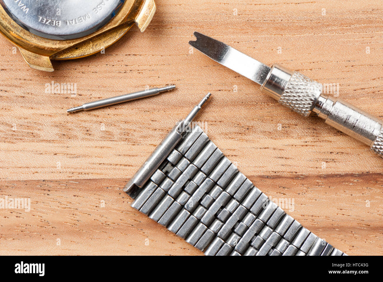 spring bar and spring bar tool, wristwatch parts Stock Photo - Alamy