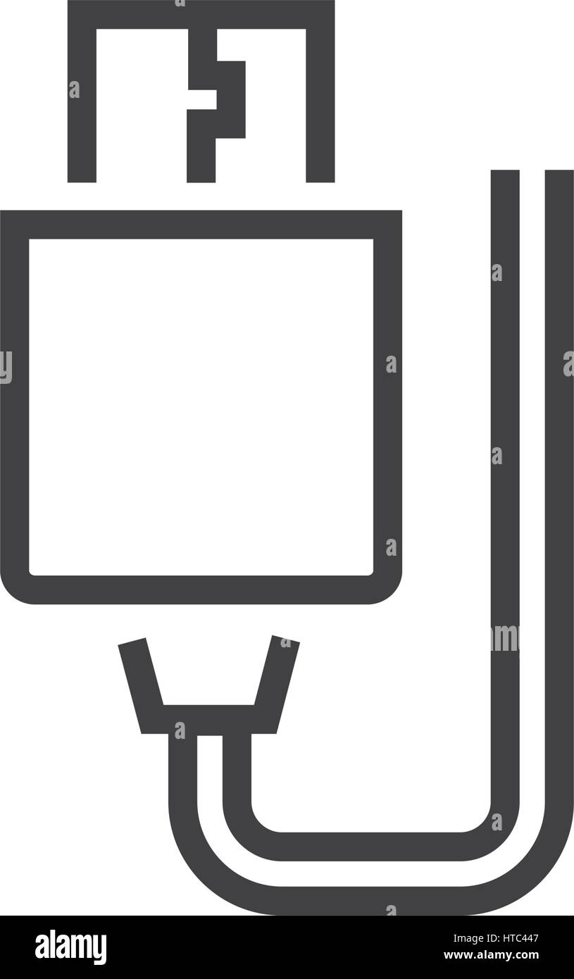 USB Adapter Line icon Stock Vector Image & Art - Alamy