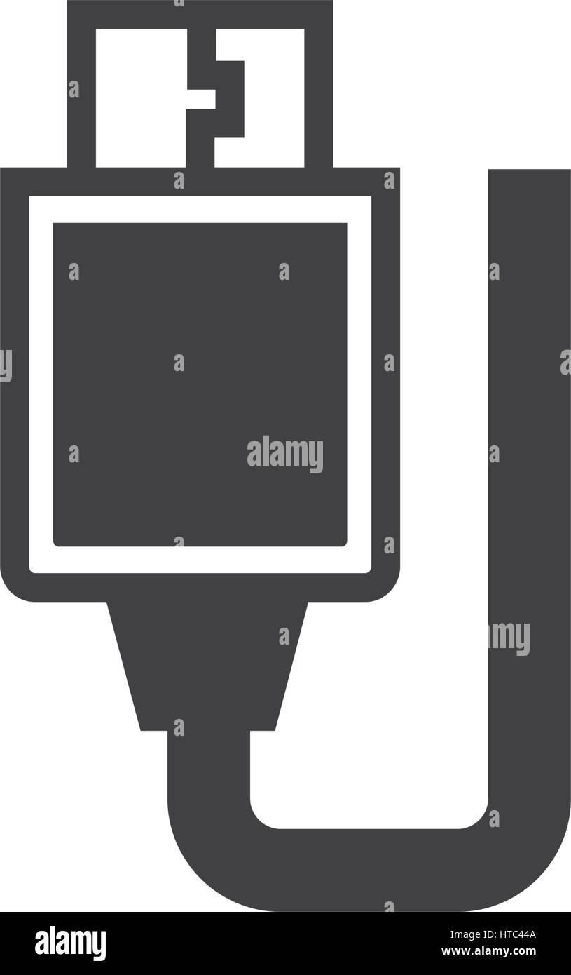 Usb plug black icon Stock Vector Images - Alamy