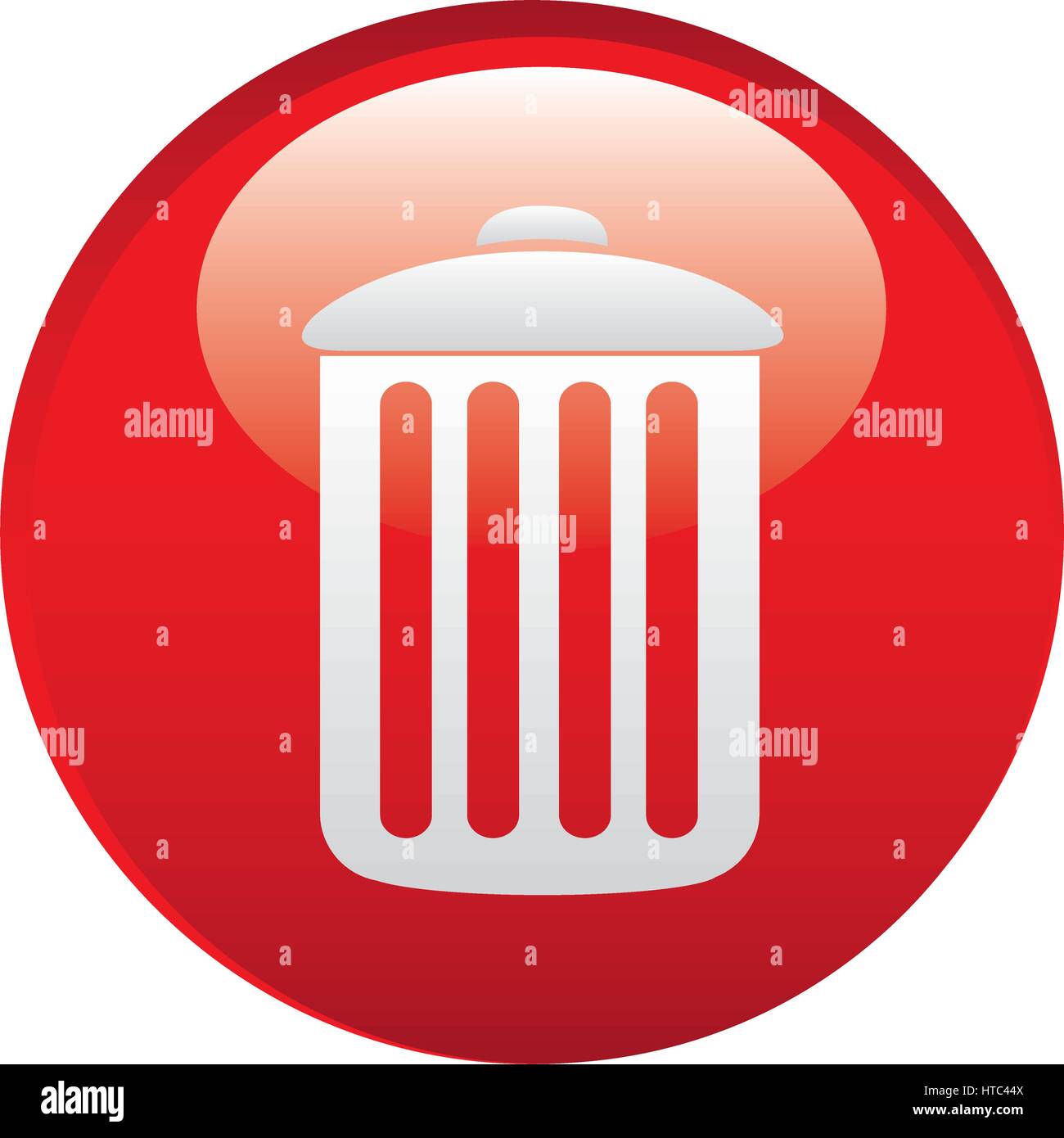red can trash emblem icon Stock Vector Image & Art - Alamy