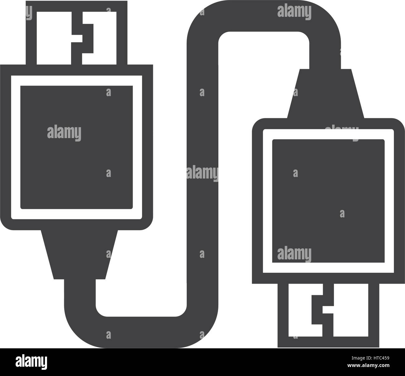 Twin USB Adapter Black icon Stock Vector Image & Art - Alamy