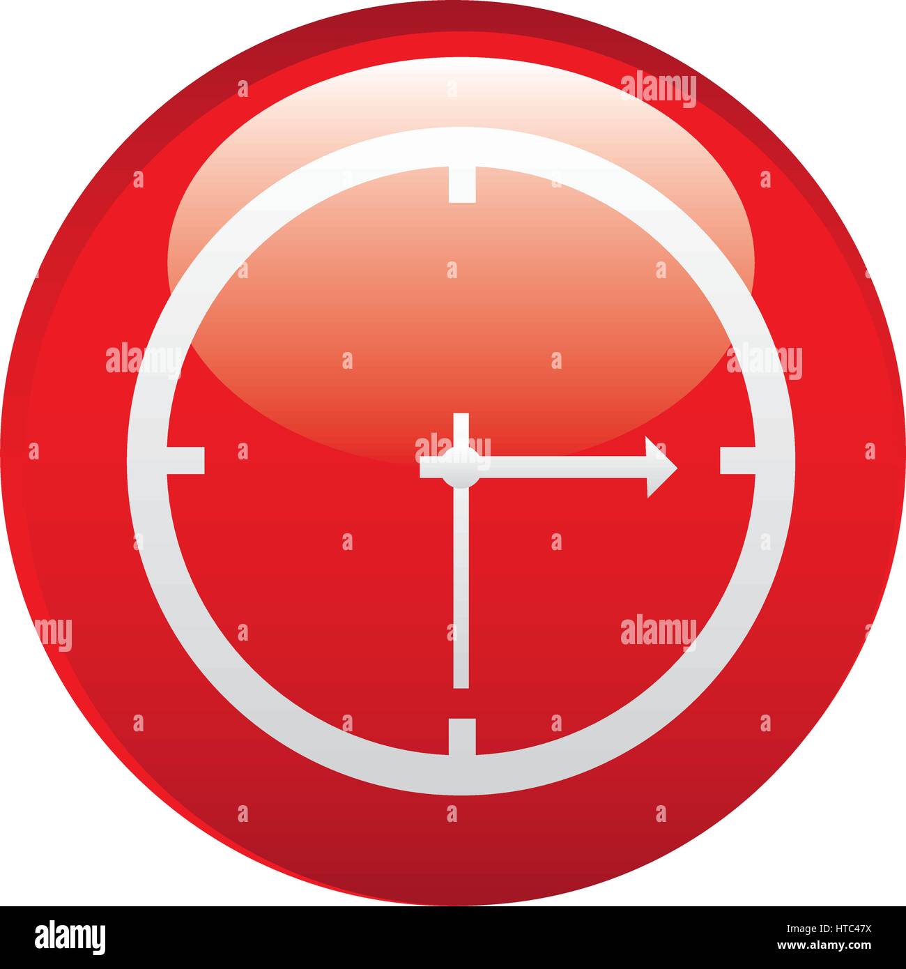 red clock emblem icon Stock Vector Image & Art - Alamy