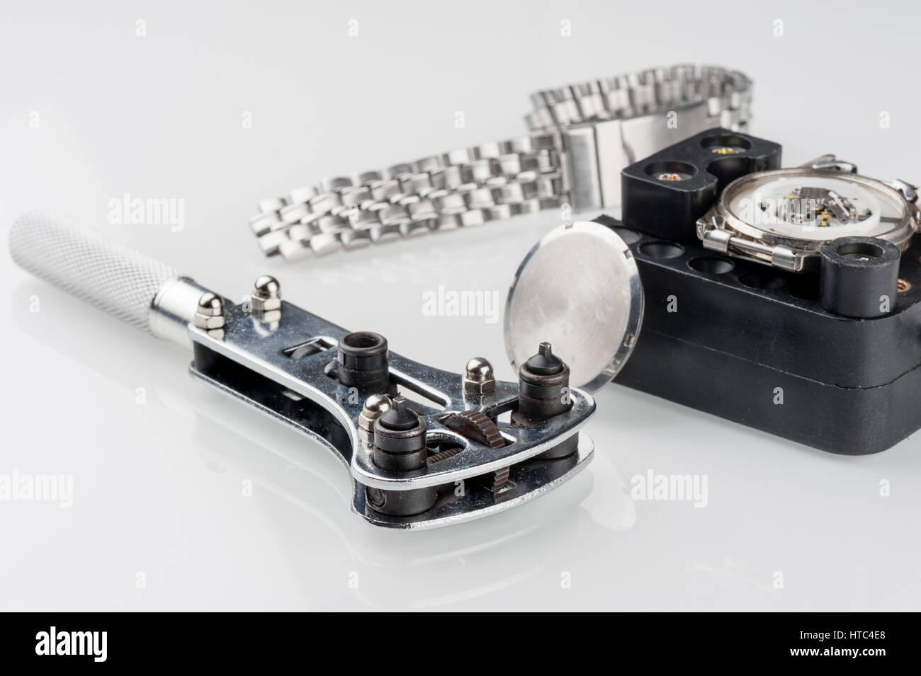 watch case screw back opener, tool for watch Stock Photo - Alamy