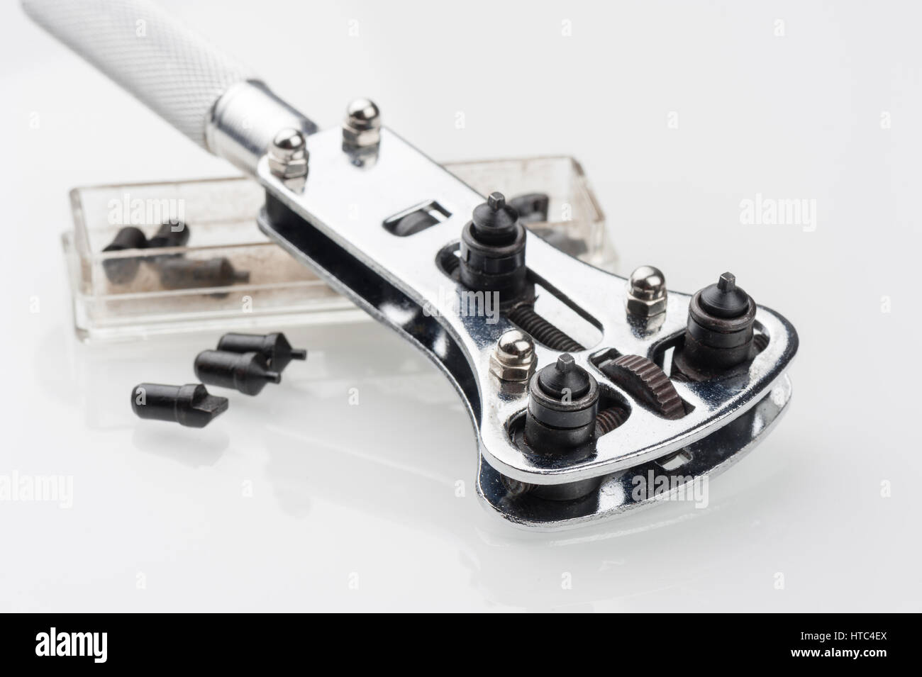 watch case screw back opener, tool for watch Stock Photo - Alamy