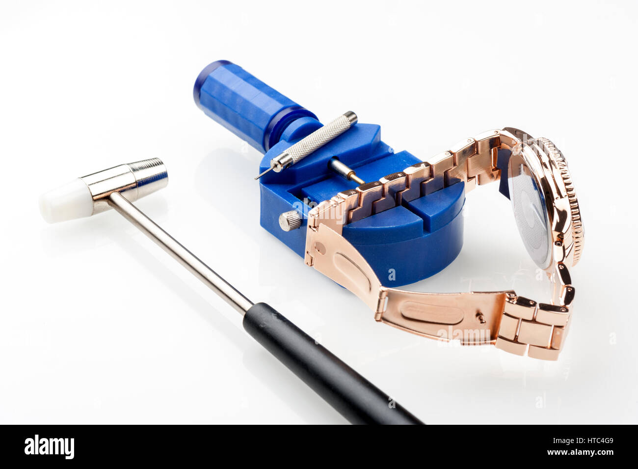 adjusting the watch bracelet with watch pin remover, tool for watch ...