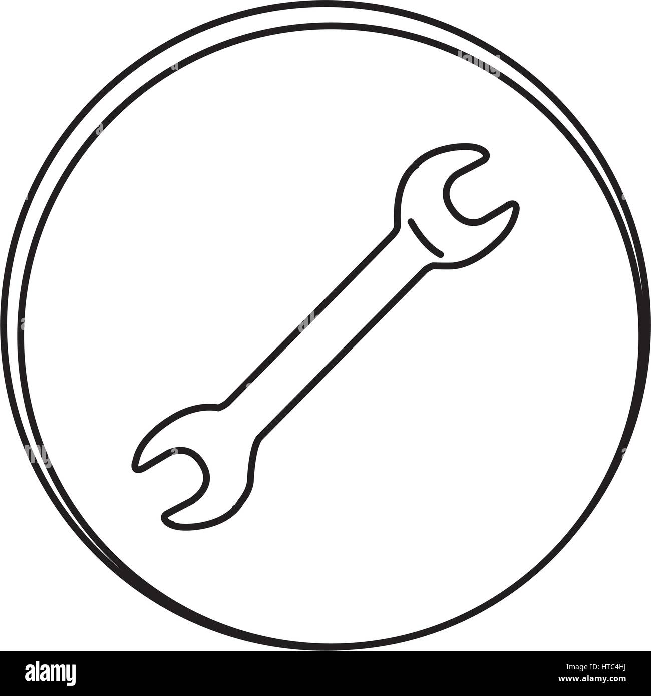 figure wrench emblem icon Stock Vector Image & Art - Alamy