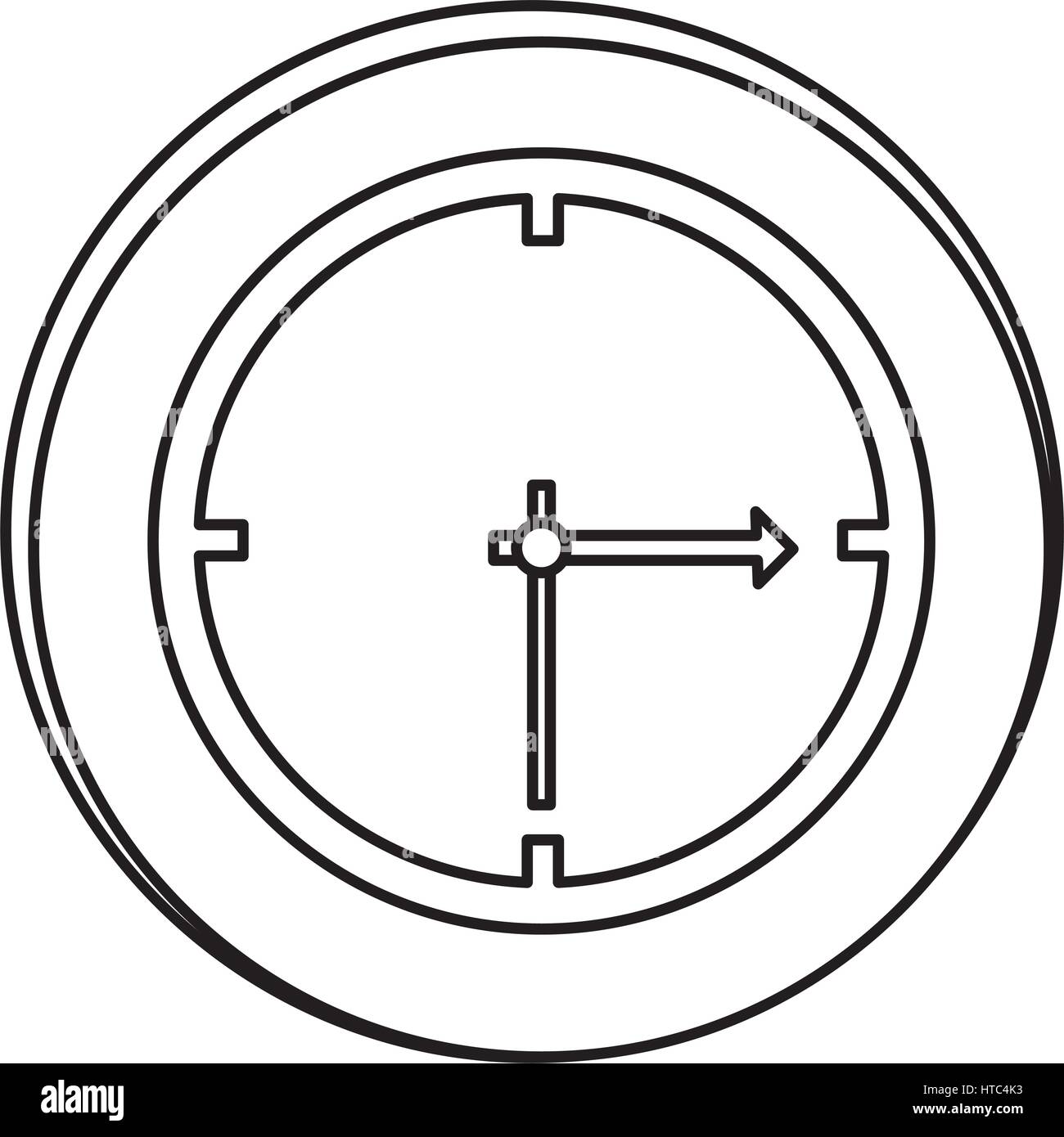 Figure clock emblem icon Stock Vector Images - Alamy