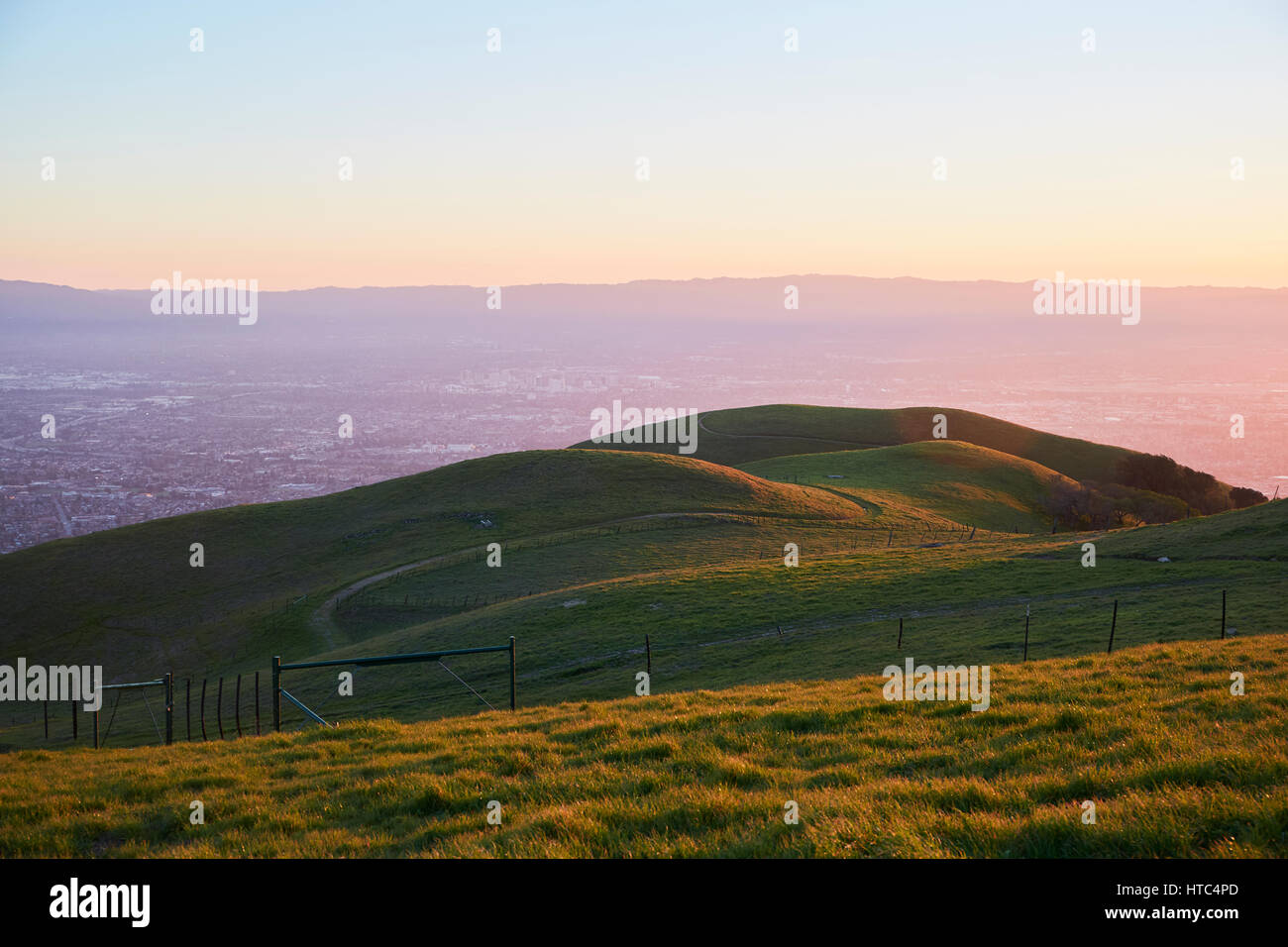 Hill Overlooking City Stock Photo - Alamy