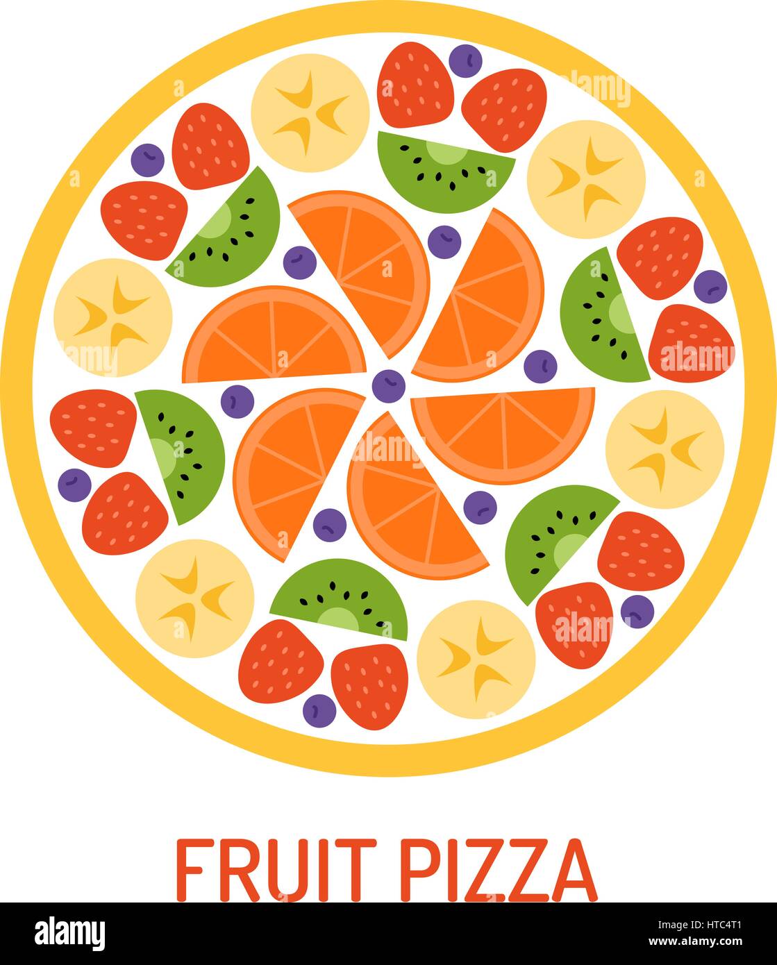 Pizza sweet Stock Vector Images - Alamy