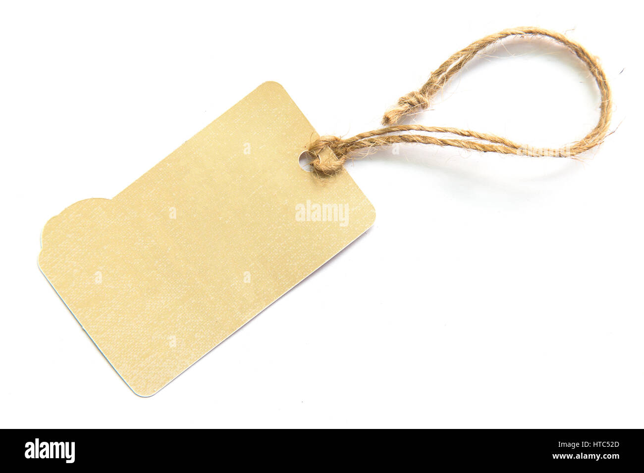 Blank brown cardboard price tag or label on white background Stock ...