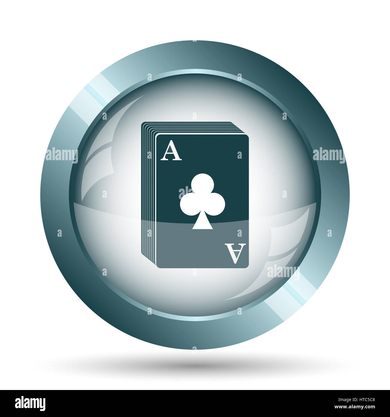 Deck of cards icon. Internet button on white background Stock Photo - Alamy