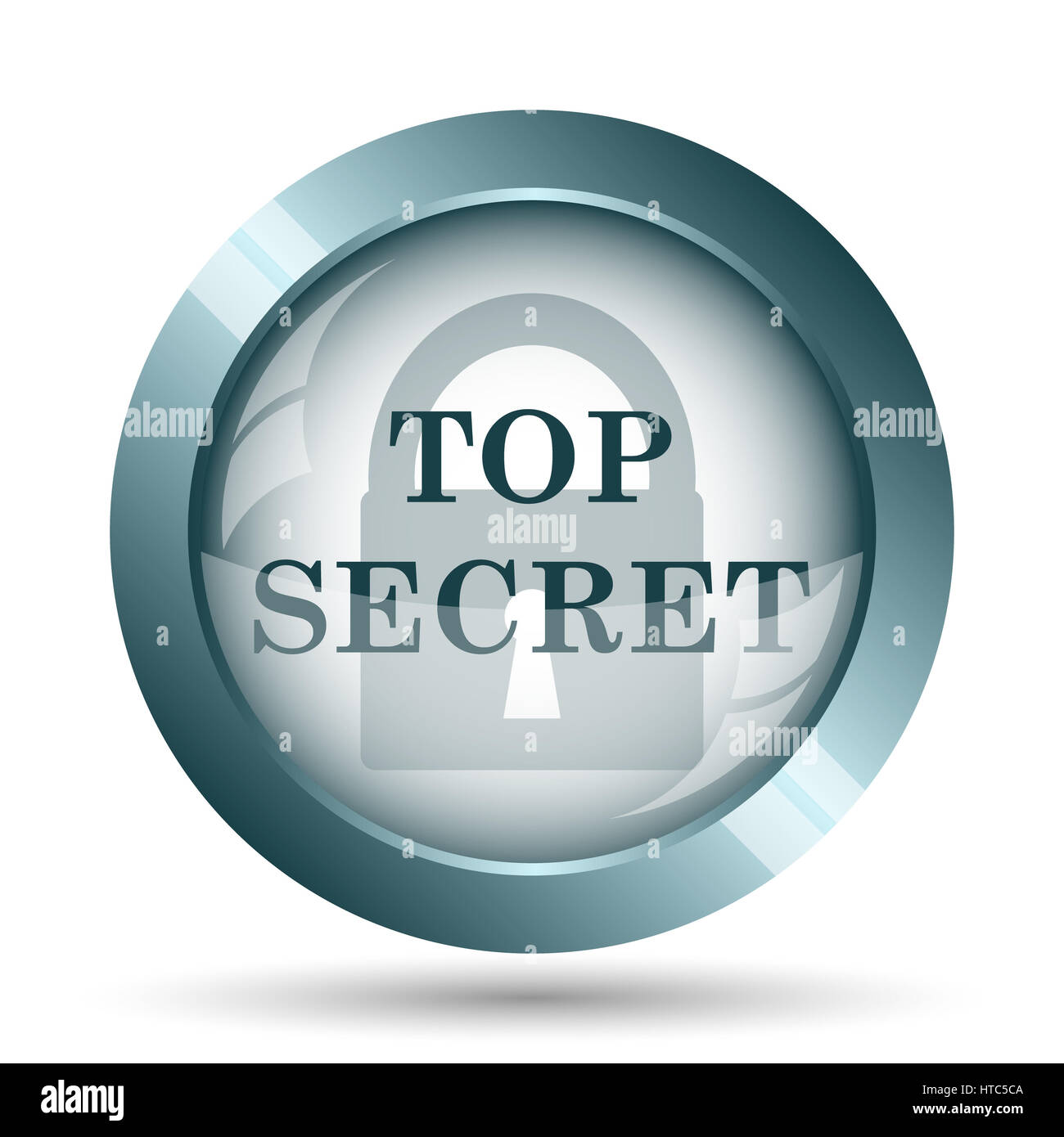 Top secret icon. Internet button on white background Stock Photo - Alamy