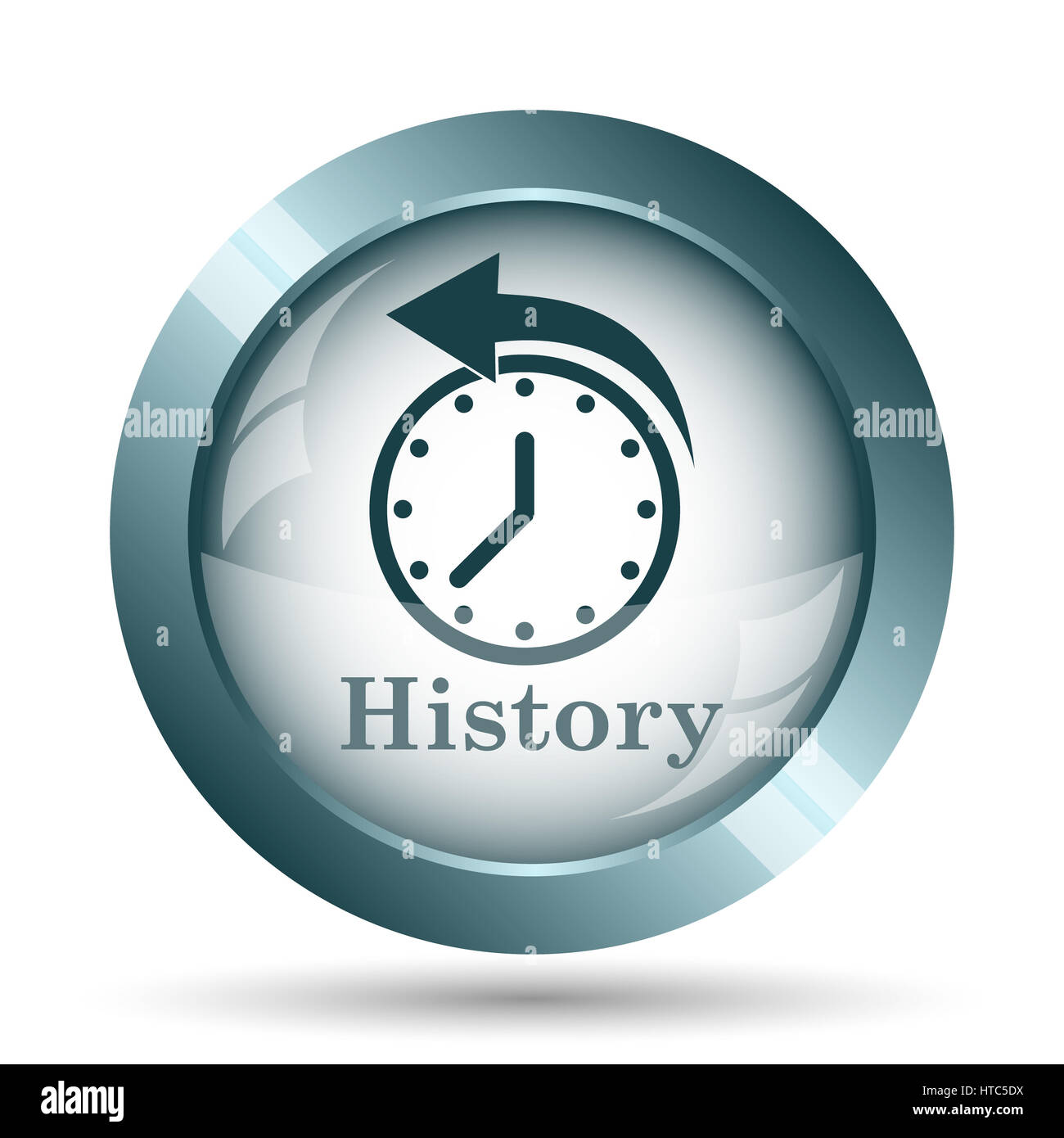 History icon. Internet button on white background Stock Photo - Alamy