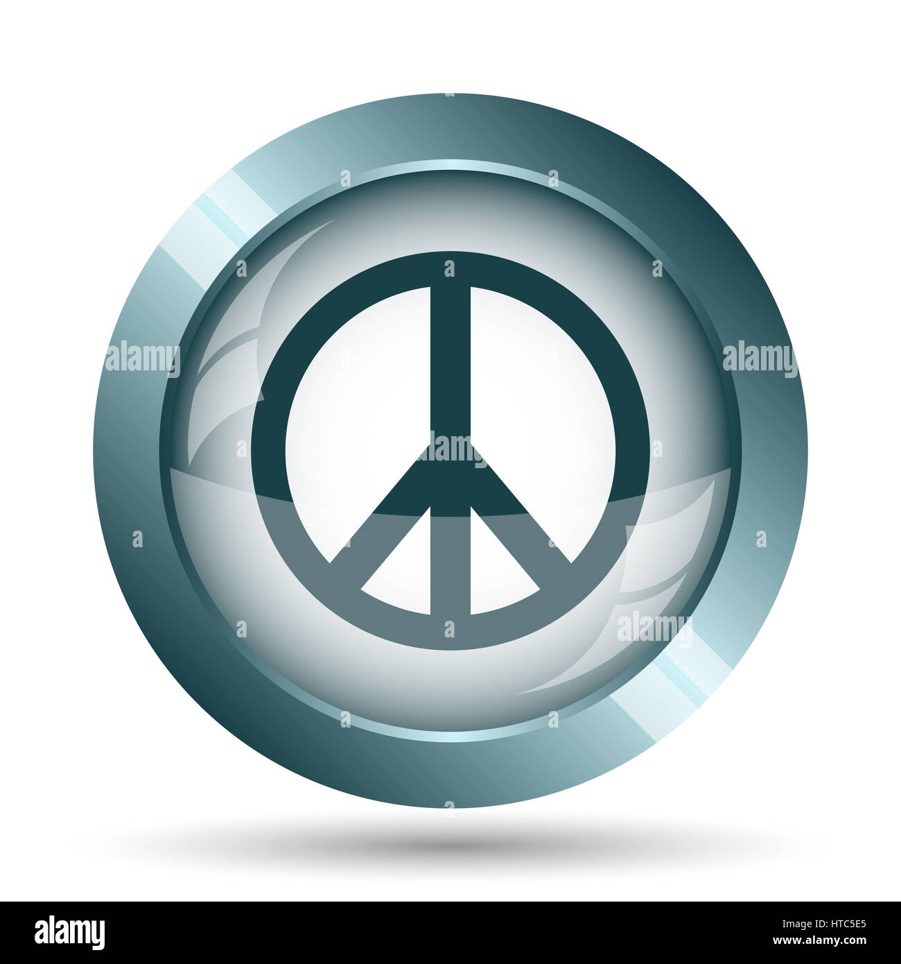 Peace icon. Internet button on white background Stock Photo - Alamy