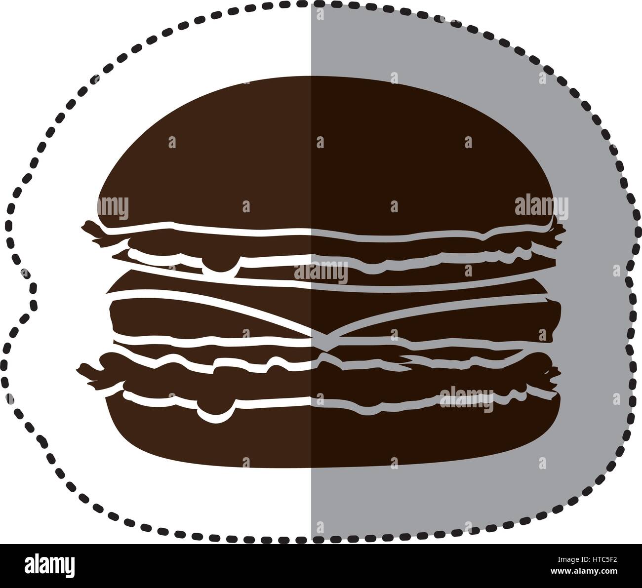 brown hamburger fast food icon Stock Vector Image & Art - Alamy