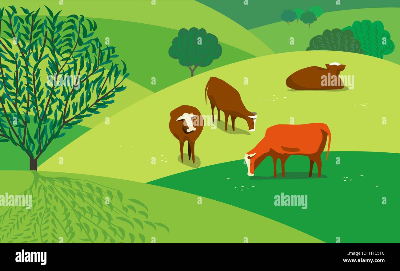 Cattle cows bull Stock Vector Images - Alamy