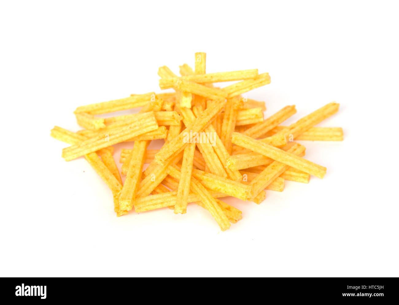 Potato sticks isolated on white background Stock Photo - Alamy
