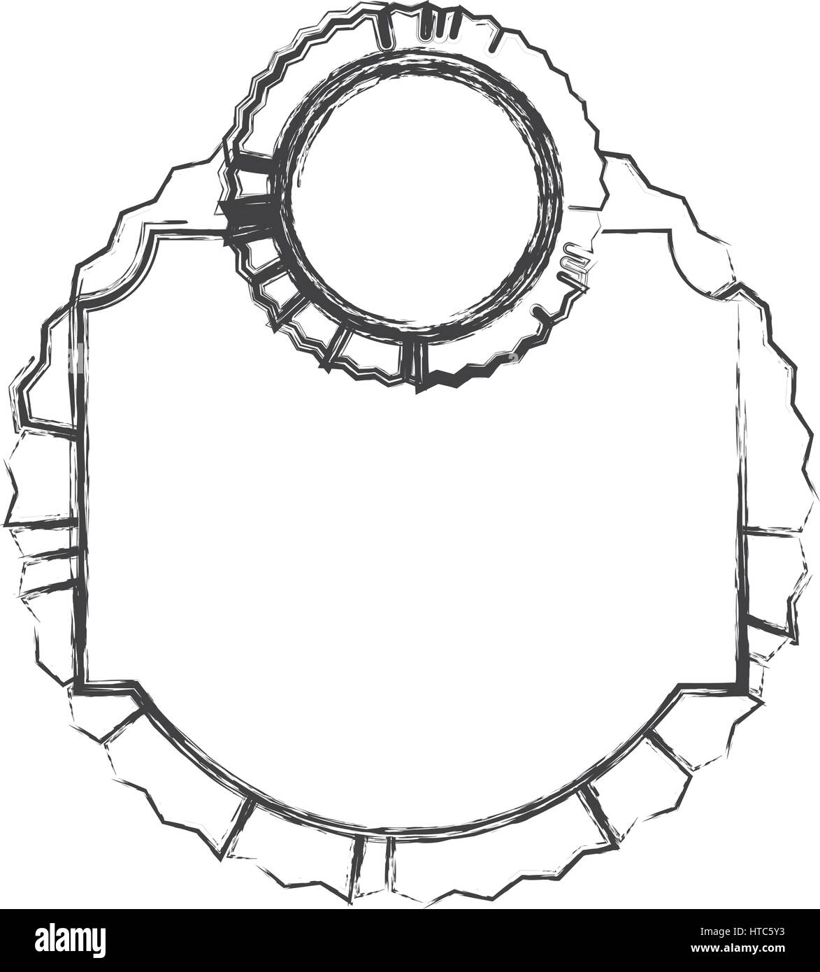 monochrome sketch of heraldic frame with circular emblem Stock Vector ...