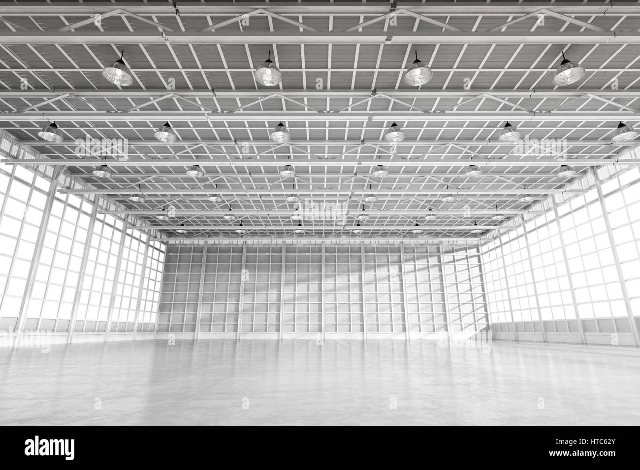 3d rendering interior empty factory Stock Photo - Alamy